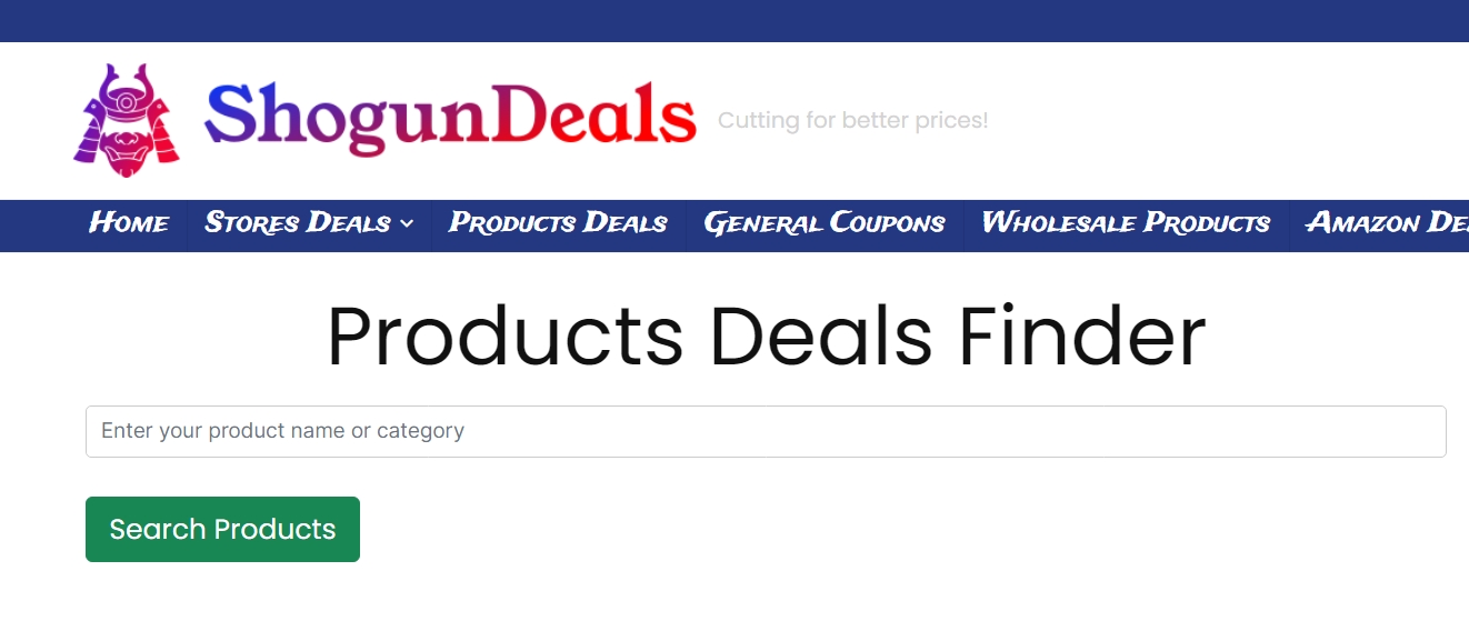 Product Deals Finder | ShogunDeals