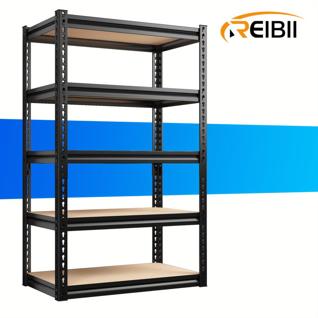 TEMU Reibii Storage Shelves 5 Tier Garage Shelving Load 1520lbs Garage ...